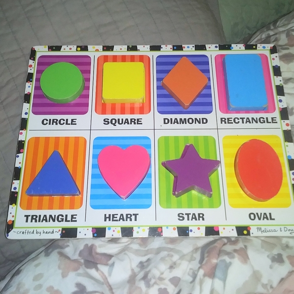 Melissa & Doug | Toys | Melissa Doug Shapes Chunky Puzzle | Poshmark